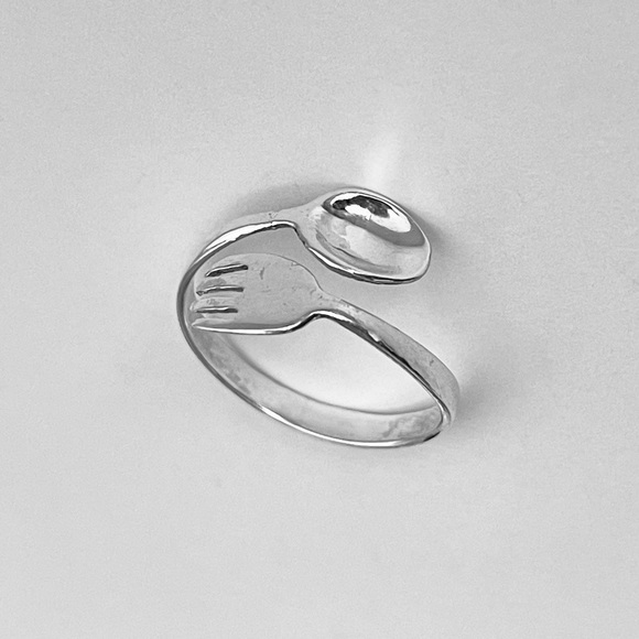 Jewelry | Top Seller Sterling Silver Delicate Fork And Spoon Ring ...